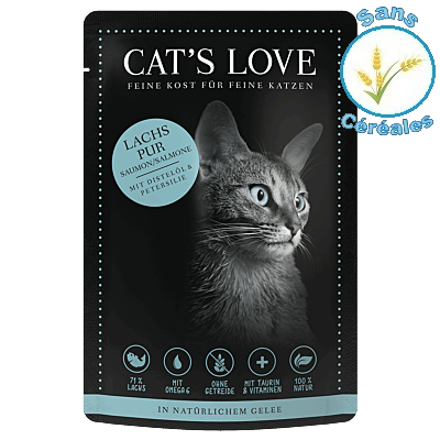 Avis Cat's love adulte saumon pur sachet pâtée chat